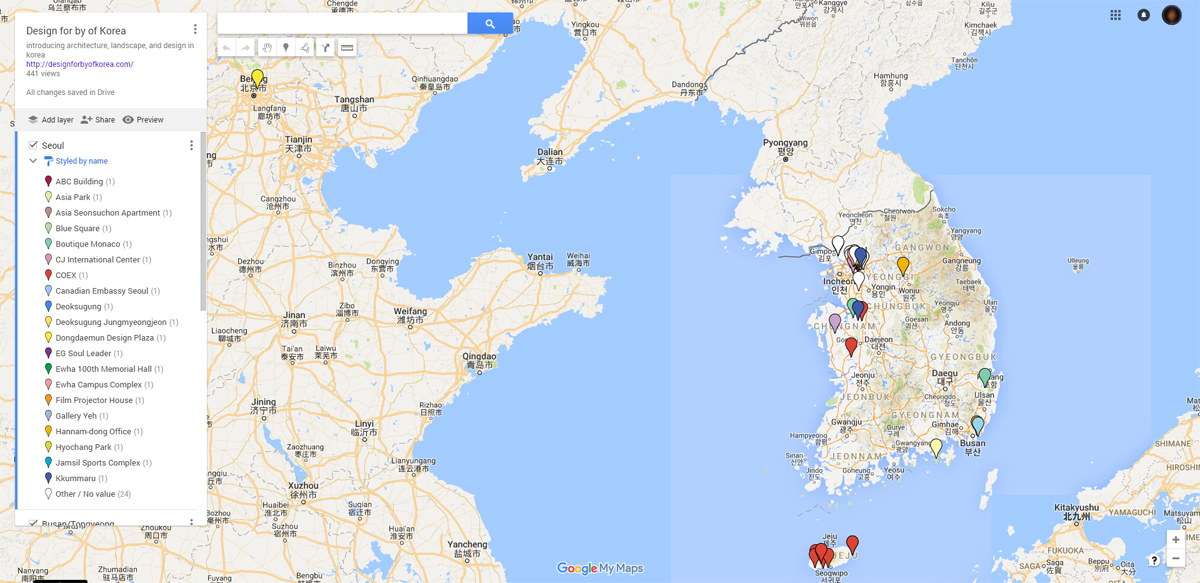 Map | design for by of korea